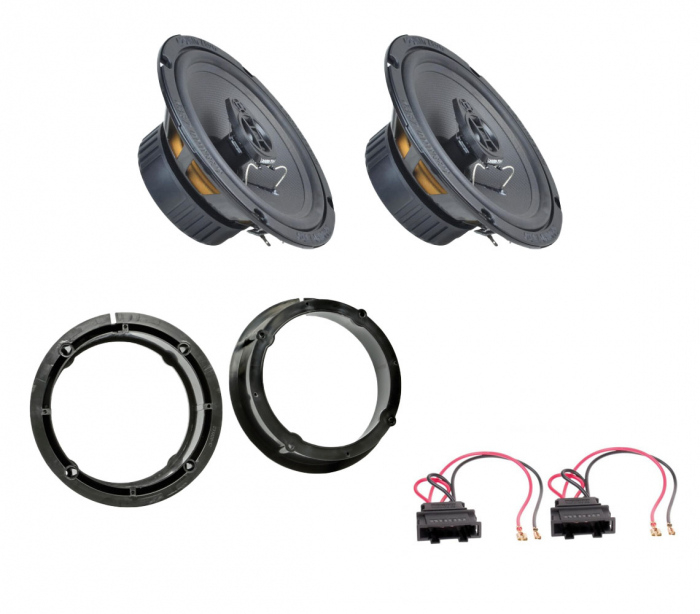 Pachet boxe auto VW Golf IV usi fata GROUND ZERO seria Ferrum 80W RMS